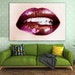 Lips canvas Large canvas set Lips wall decor Lips print Red | Etsy