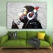 Monkey canvas set Gallery canvas art Banksy wall print Street | Etsy