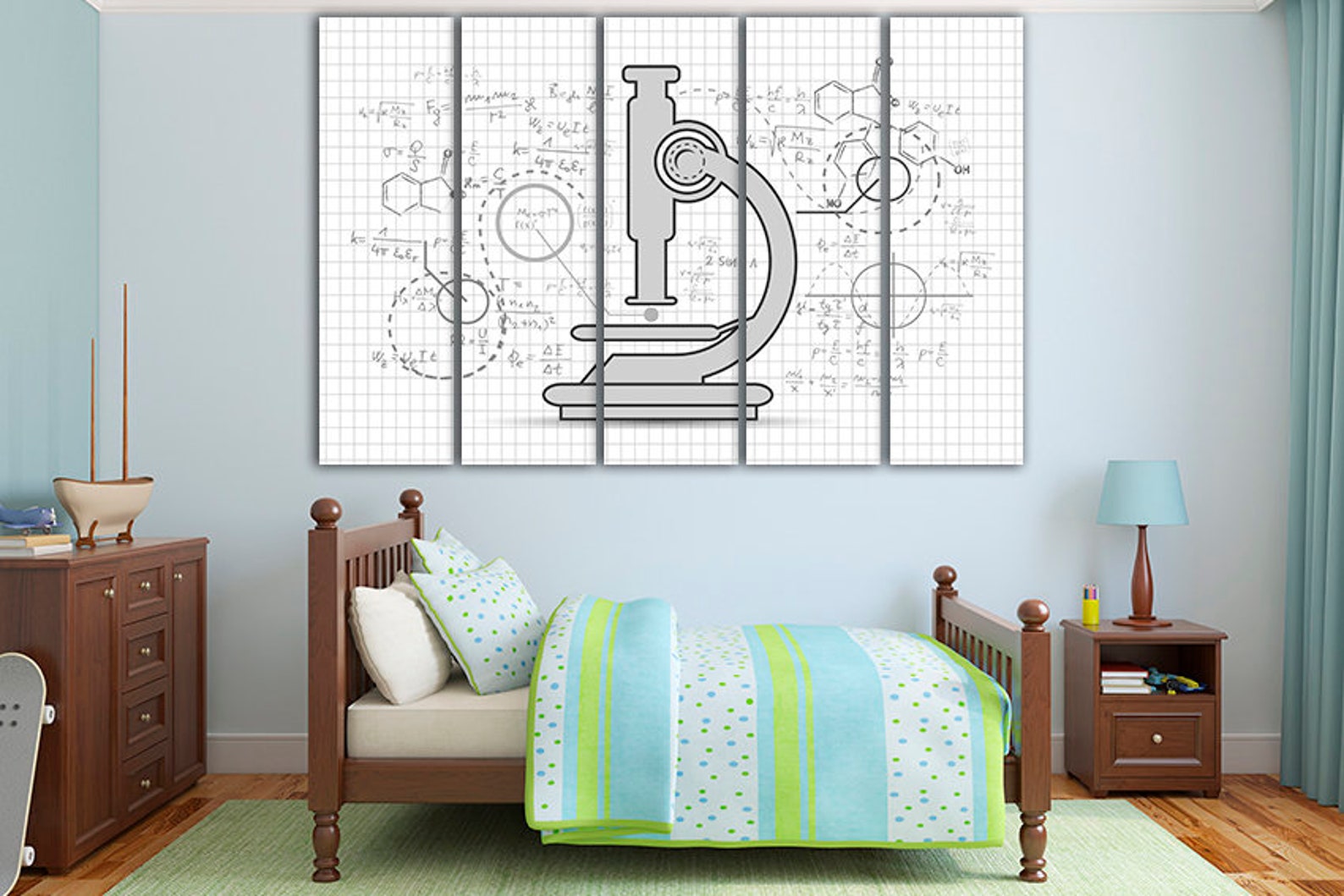 Microscope Canvas Science Wall Decor Biology Print Microscope - Etsy
