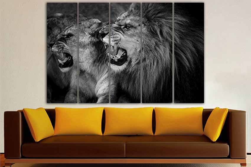 Lion canvas Lion print Lion head Lioness art Animal decor Lion | Etsy