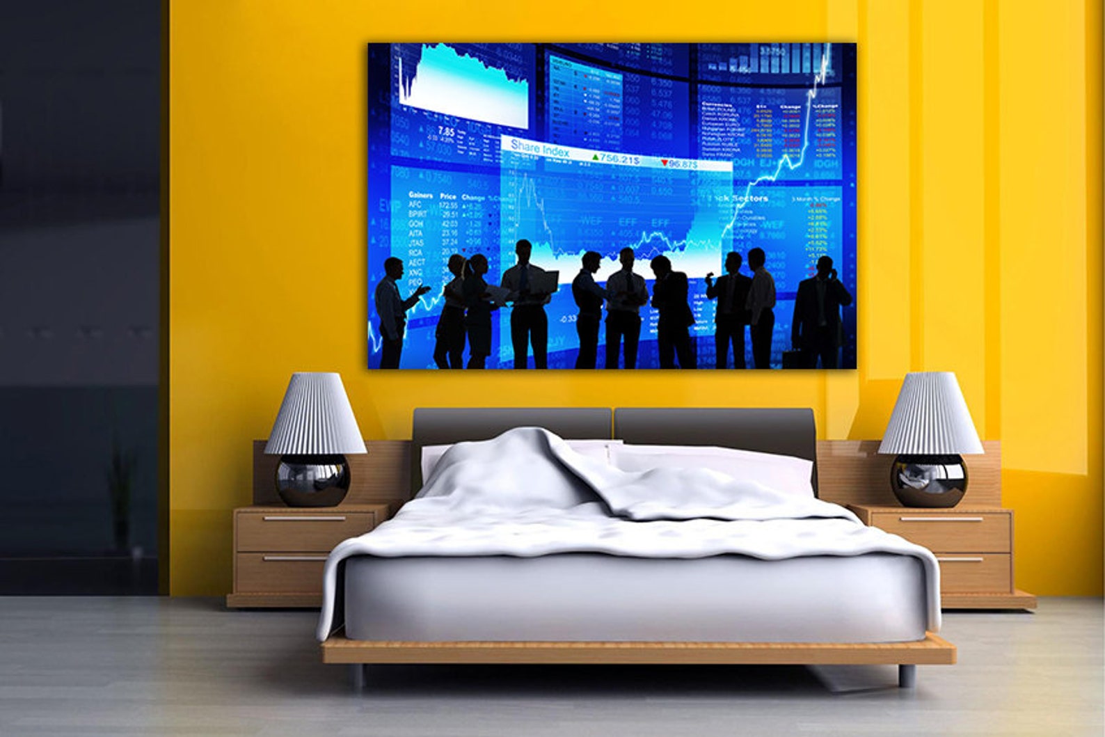 Stock exchange Investment décor Money canvas Stock market | Etsy