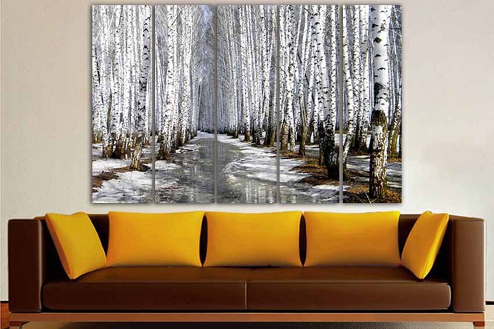 Birch Forest Birch Forest Art Birch Canvas Trees Canvas Art | Etsy