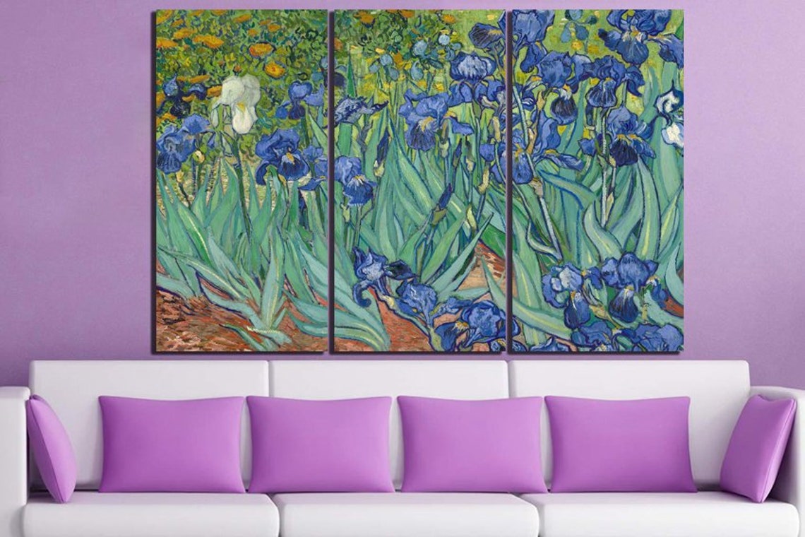 Irises Van gogh canvas Irises art prints Irises decor Iris | Etsy