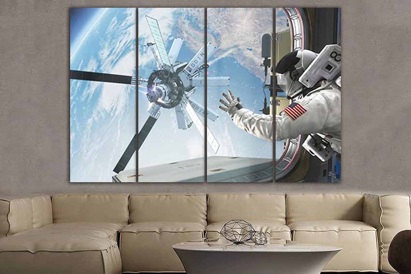 Spaceman Space Shuttle Canvas Space Print Shuttle Wall Art | Etsy