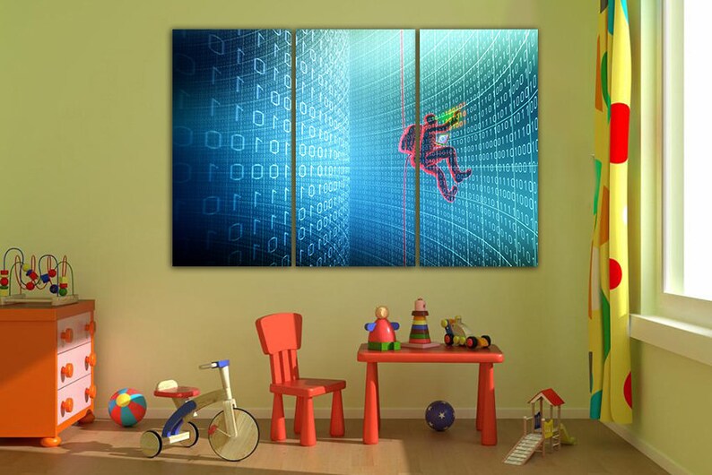 Hacking Internet Art Print on Canvas Matrix Code Matrix Print - Etsy