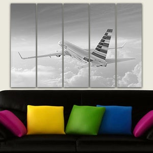 Large Canvas Art Aircraft Plane Canvas Mechanism Decor Aircraft Print ...