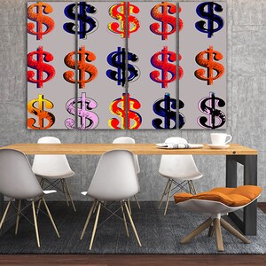 Dollar Canvas Money Wall Art Dollar Sign Symbol Wall Street Decor ...