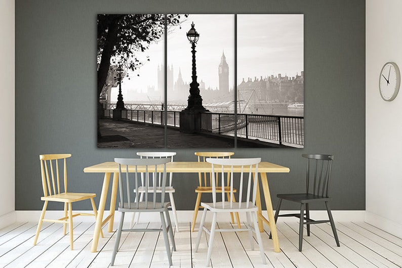 London print Large canvas art City wall art London décor | Etsy