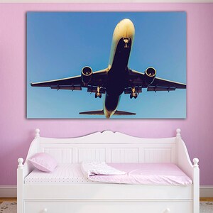 Panel Art Airplane Plane Canvas Art Aircraft Home Print Mechanism Decor ...