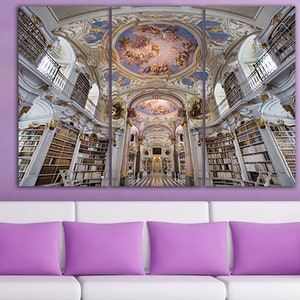 Library Canvas Print Library Décor Austria Wall Art Books Wall Decor ...
