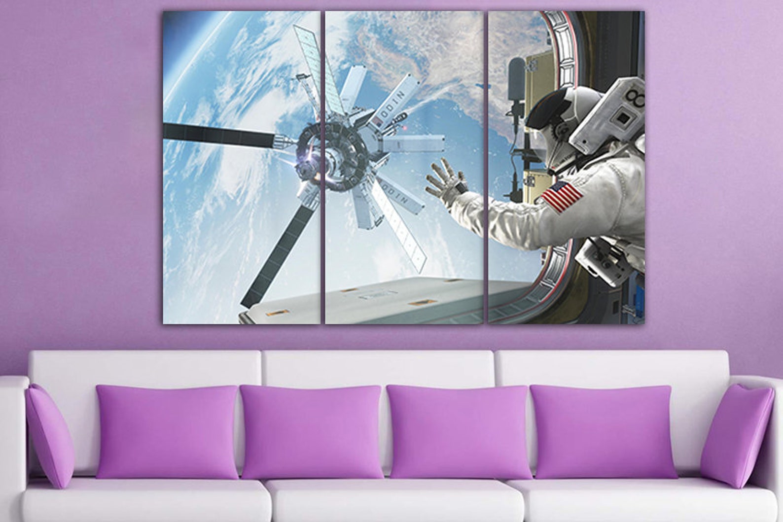 Spaceman Space Shuttle Canvas Space Print Shuttle Wall Art - Etsy
