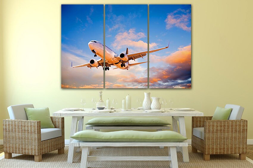 Wall Art Canvas Plane Canvas Aircraft Wall Décor Mechanism - Etsy