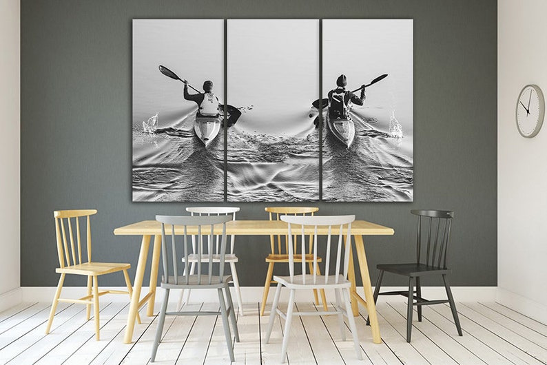 Rowing Wall Art Canvas Sport Décor Rowing Canvas Canoe Print | Etsy