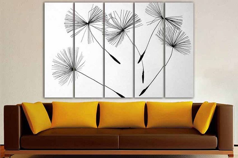Dandelion Canvas Dandelion Print Flower Wall Art Dandelion - Etsy