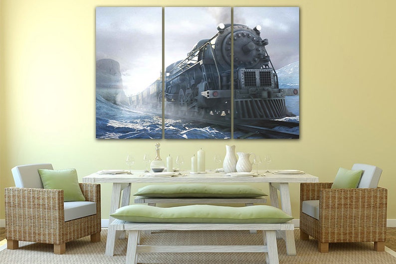 Multi Panel Wall Art Train Canvas Train Wall Decor Mechanism - Etsy