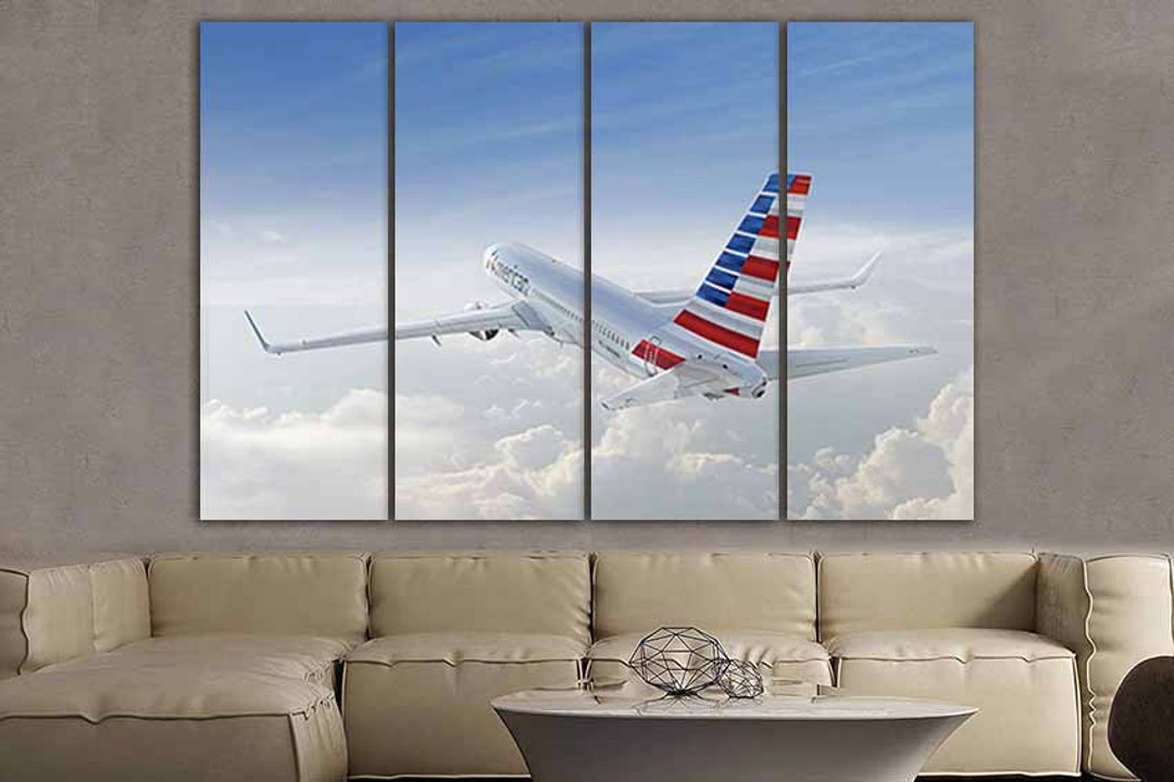 Large Canvas Art Aircraft Plane Canvas Mechanism Decor Aircraft Print ...