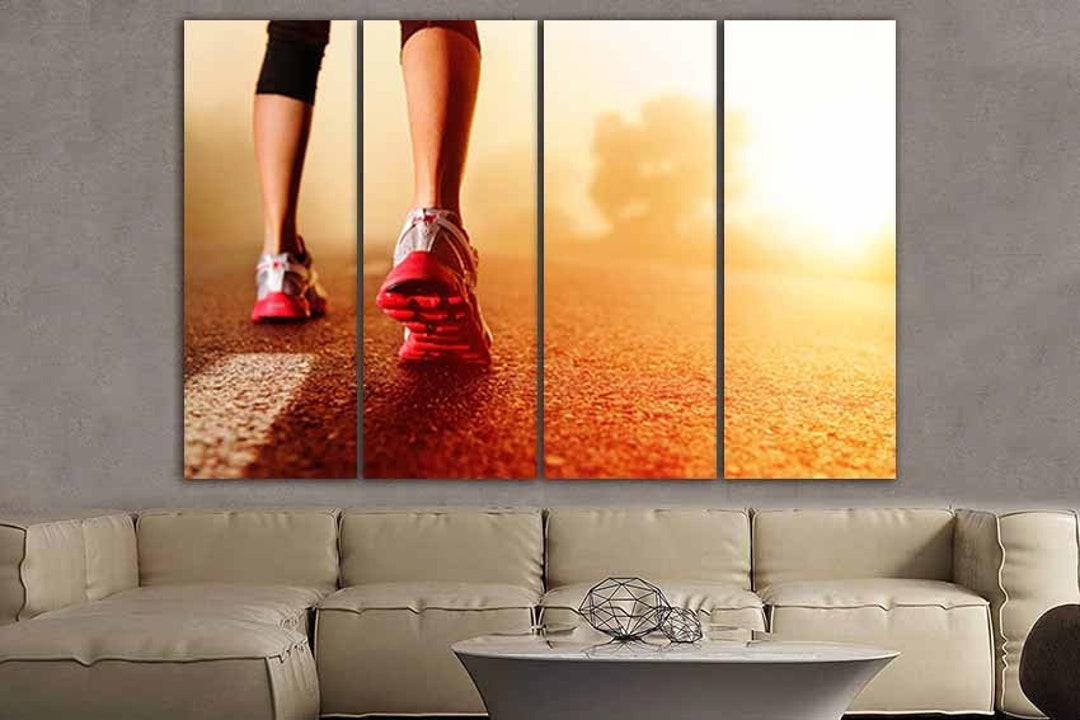 Running Canvas Set Sports Running Sports Decor Room Running Decor ...