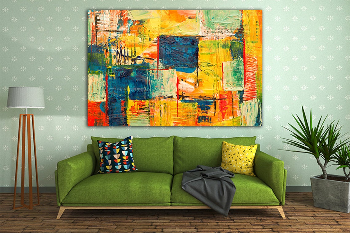 Abstraction canvas Wall art canvas Expressionism Abstract | Etsy