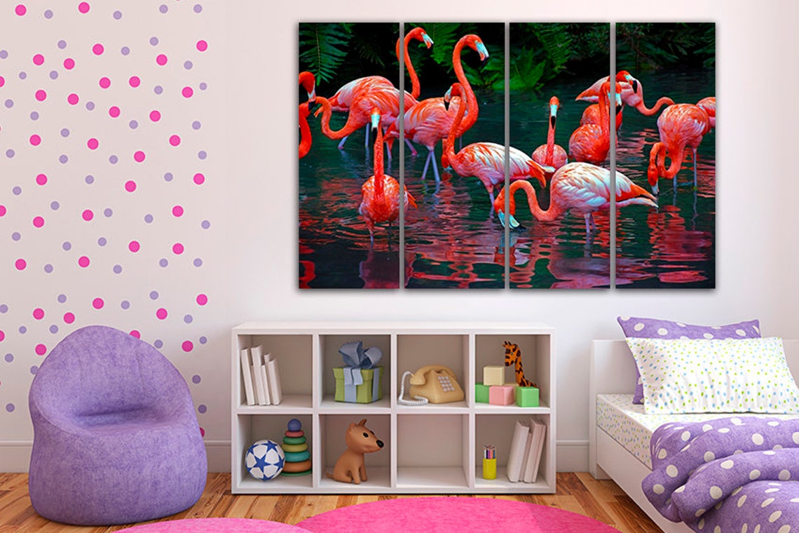 Flamingo Canvas Flamingo Poster Flamingos Photo Flamingo Print | Etsy
