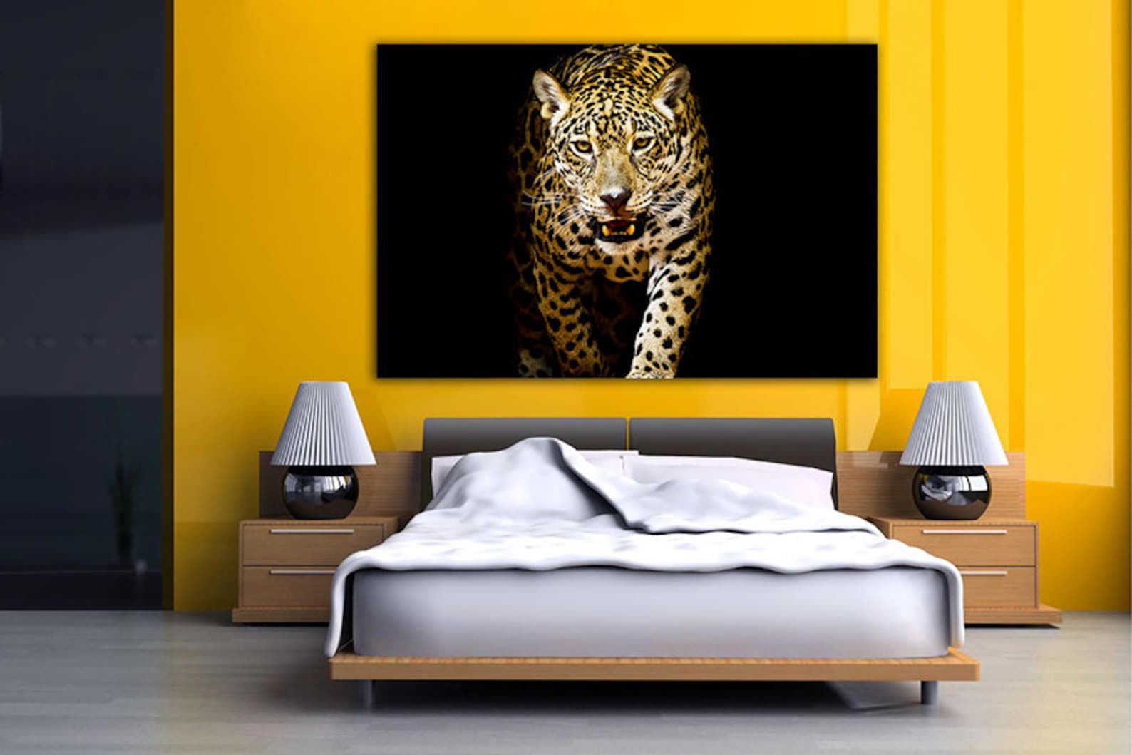 Leopard Print Art Leopard Canvas Set Leopard Wall Decor - Etsy