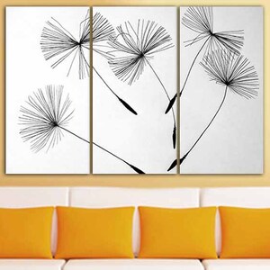 Dandelion Canvas Dandelion Print Flower Wall Art Dandelion Décor ...
