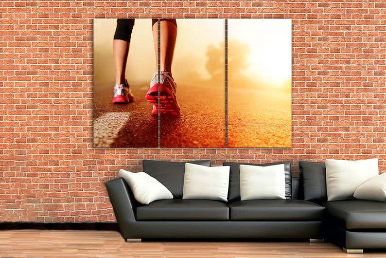 Running Canvas Set Sports Running Sports Decor Room Running - Etsy