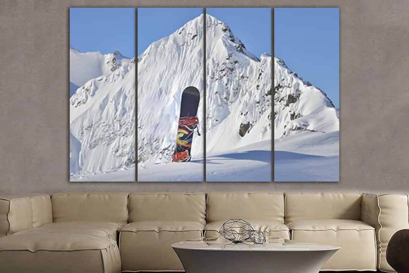 Snowboard Print Wall Art Canvas Sport Décor Snowboard Canvas - Etsy