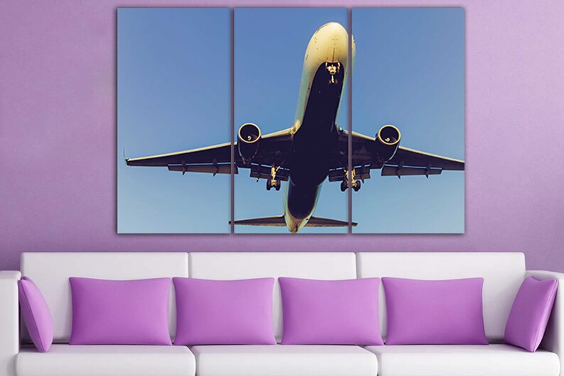 Panel Art Airplane Plane Canvas Art Aircraft Home Print | Etsy