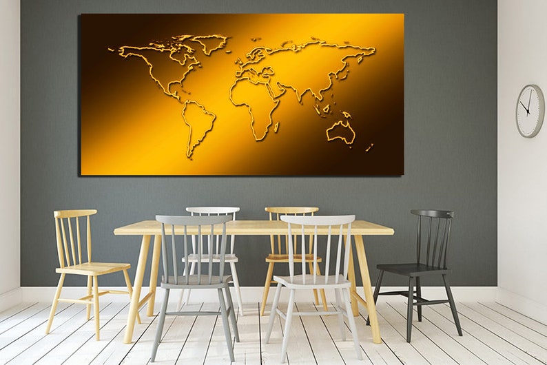 World Map Canvas Push Pin World Map World Map Canvas Set Map - Etsy