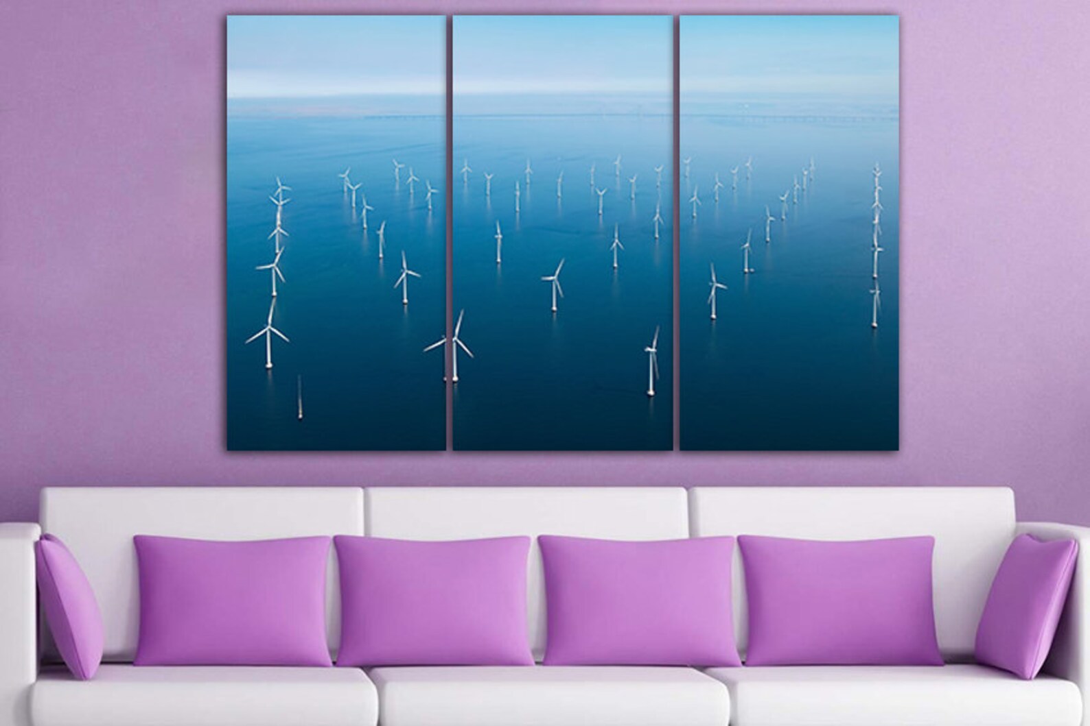 Panel Wall Art Wind Turbine Engine Canvas Wind Turbine Decor | Etsy