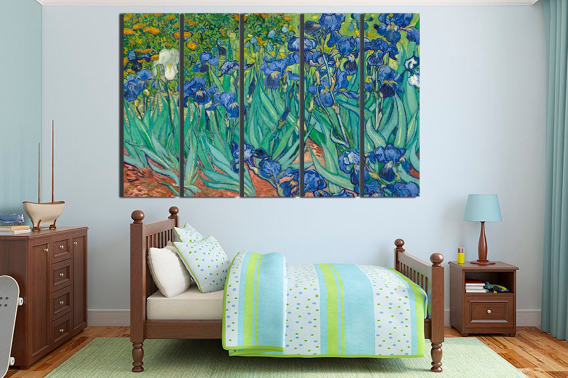 Irises Van gogh canvas Irises art prints Irises decor Iris | Etsy