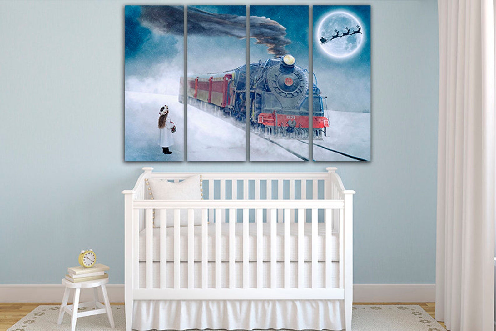 Multi Panel Wall Art Train Canvas Steam Train Decor Mechanism - Etsy