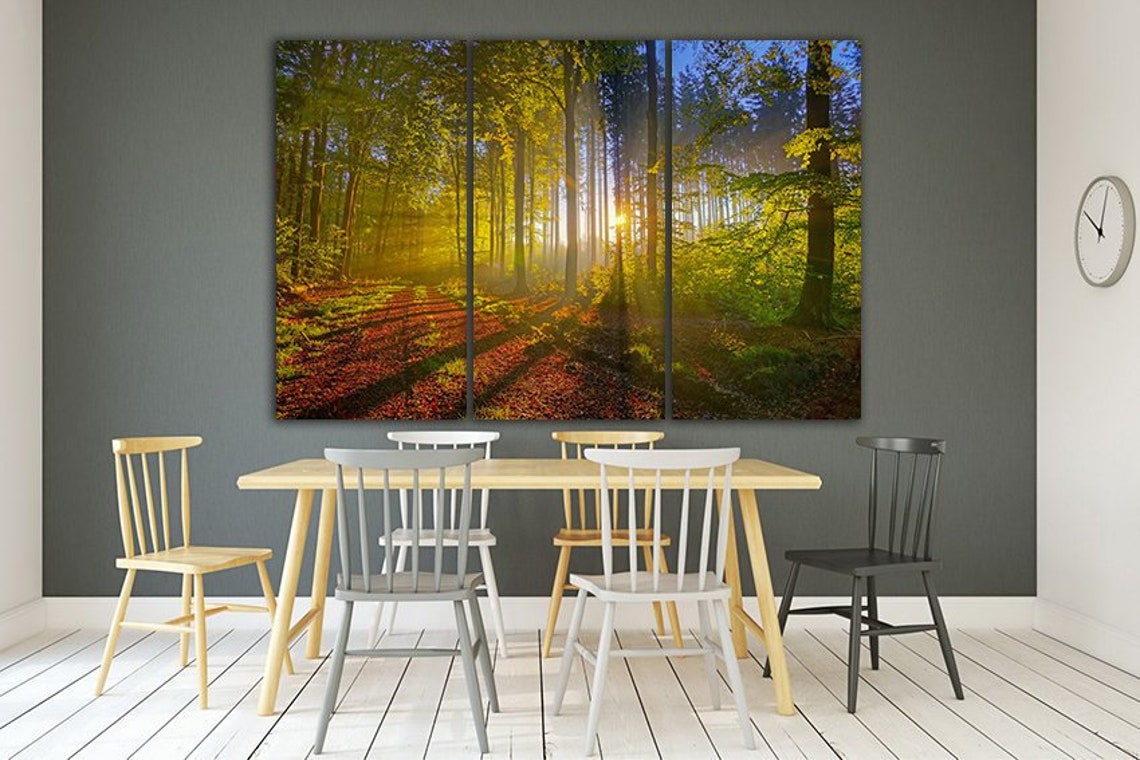 Forest Canvas Forest Print Forest Décor Landscape Art Forest | Etsy