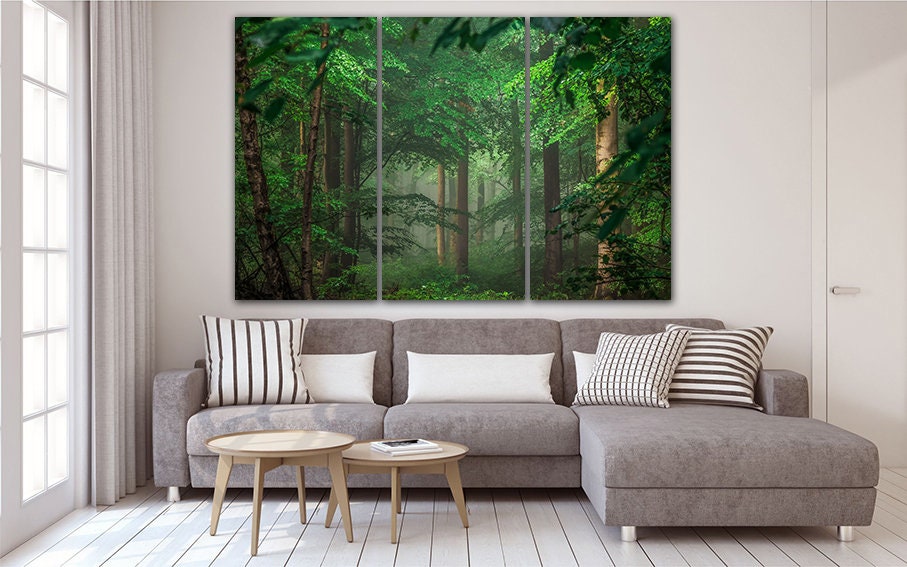 Forest Canvas Forest Print Forest Décor Landscape Art Forest - Etsy