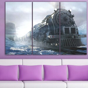 Multi Panel Wall Art Train Canvas Train Wall Decor Mechanism - Etsy