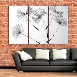 Dandelion Canvas Dandelion Print Flower Wall Art Dandelion Décor ...