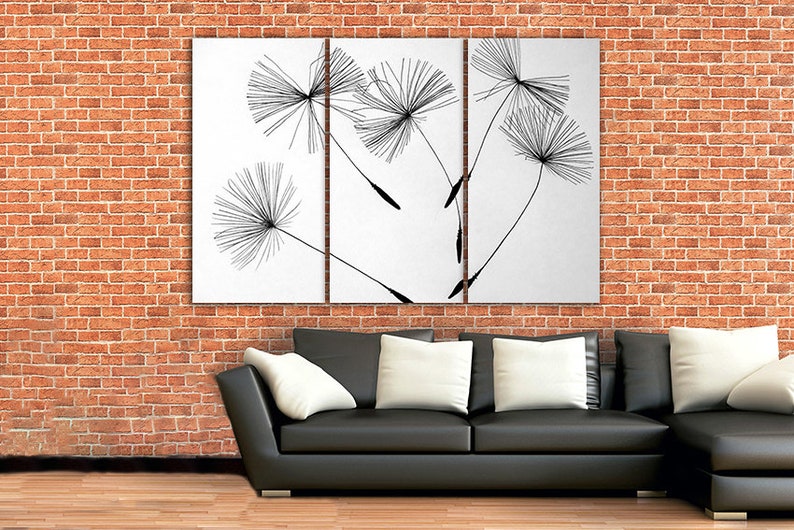 Dandelion Canvas Dandelion Print Flower Wall Art Dandelion - Etsy