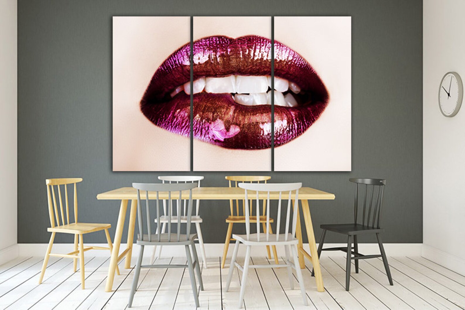 Lips Canvas Large Canvas Set Lips Wall Decor Lips Print Red | Etsy
