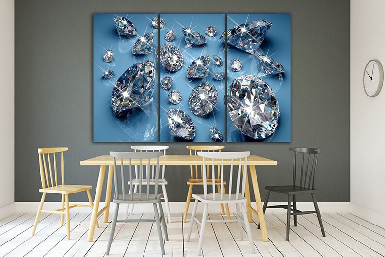 Diamond Canvas Wall Art Canvas Diamond Art Diamond Décor - Etsy