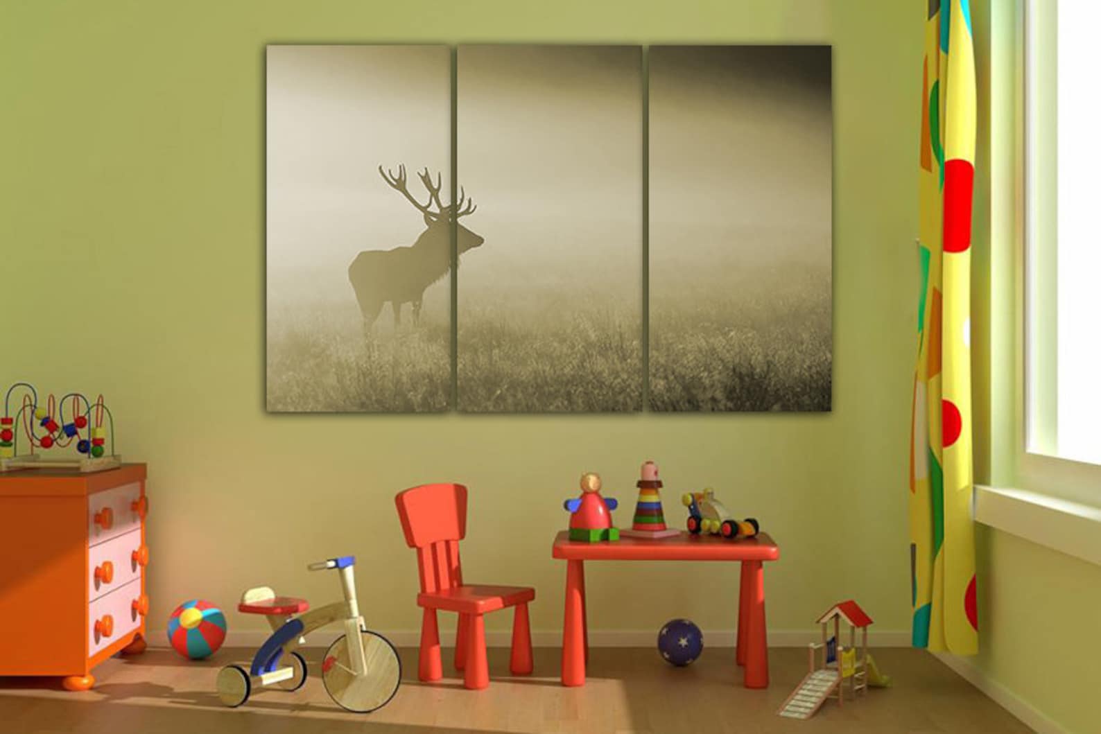 Stag Print Stag Wall Art Stag Canvas Animal Decor Deer Décor | Etsy