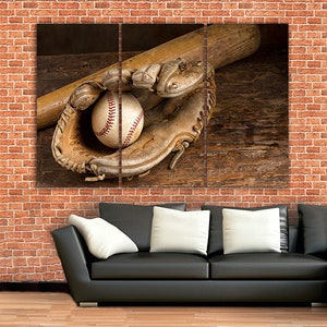 Baseball Canvas Large Canvas Set Baseball Print Sport Decor Baseball ...