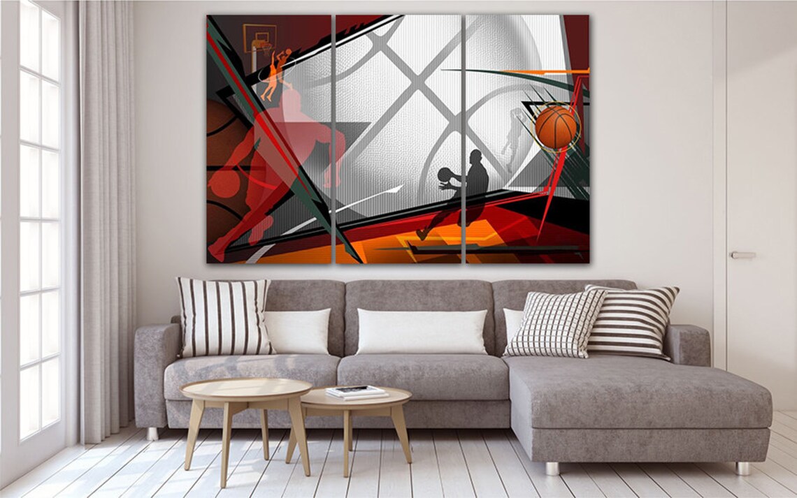 Basketball Canvas Basketball Print Basketball Wall Art Sport | Etsy