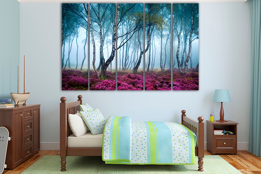 Forest Canvas Forest Print Trees Wall Décor Landscape Decor - Etsy