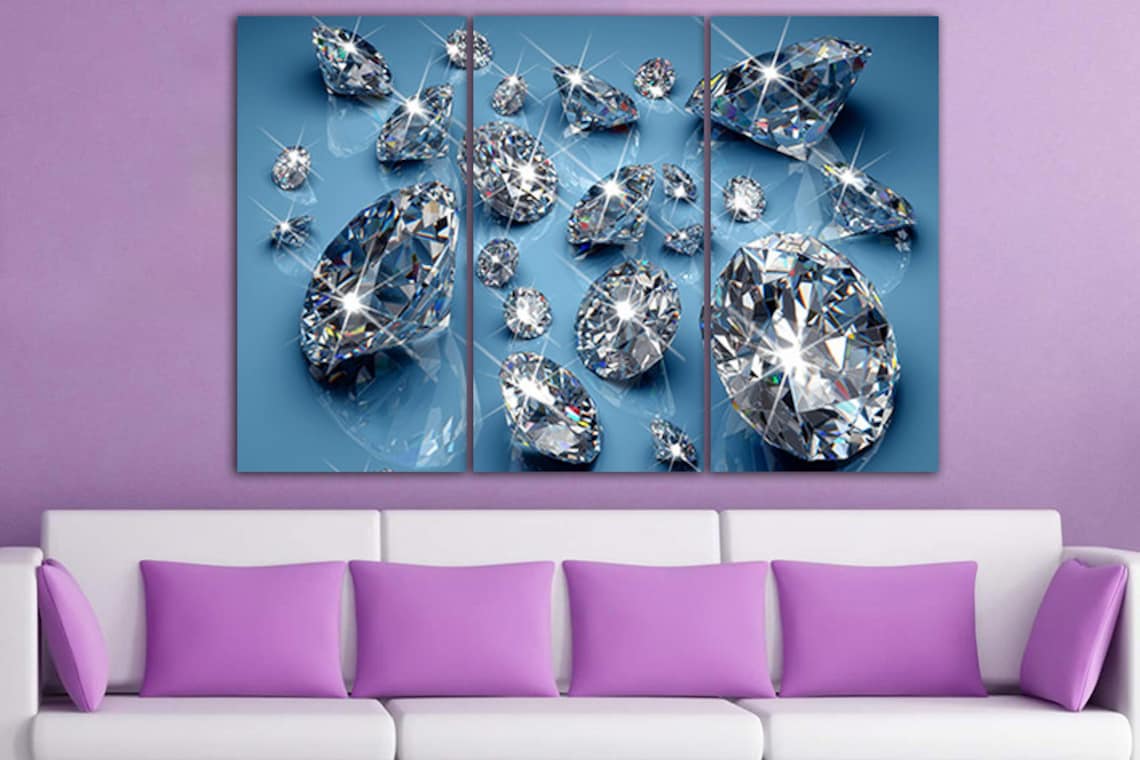 Diamond Canvas Wall Art Canvas Diamond Art Diamond Décor - Etsy