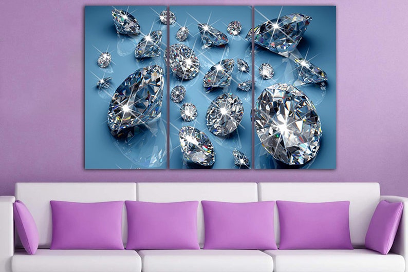 Diamond Canvas Wall Art Canvas Diamond Art Diamond Décor - Etsy