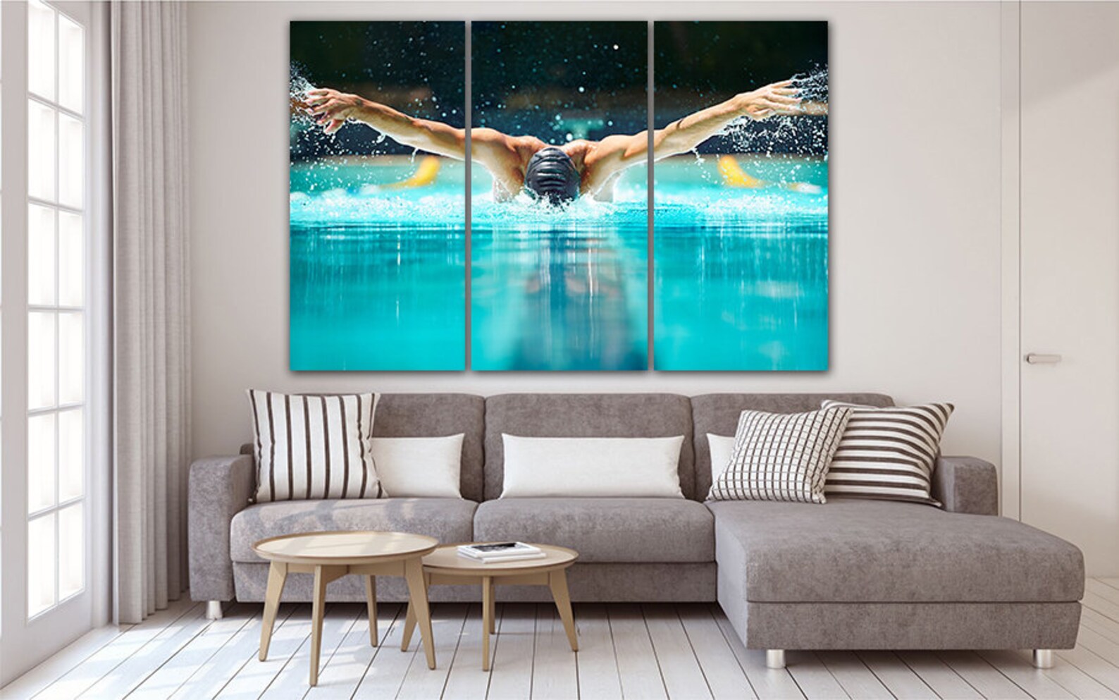 Swimming Canvas Swimming Print Sport Decor Swimmer Print | Etsy