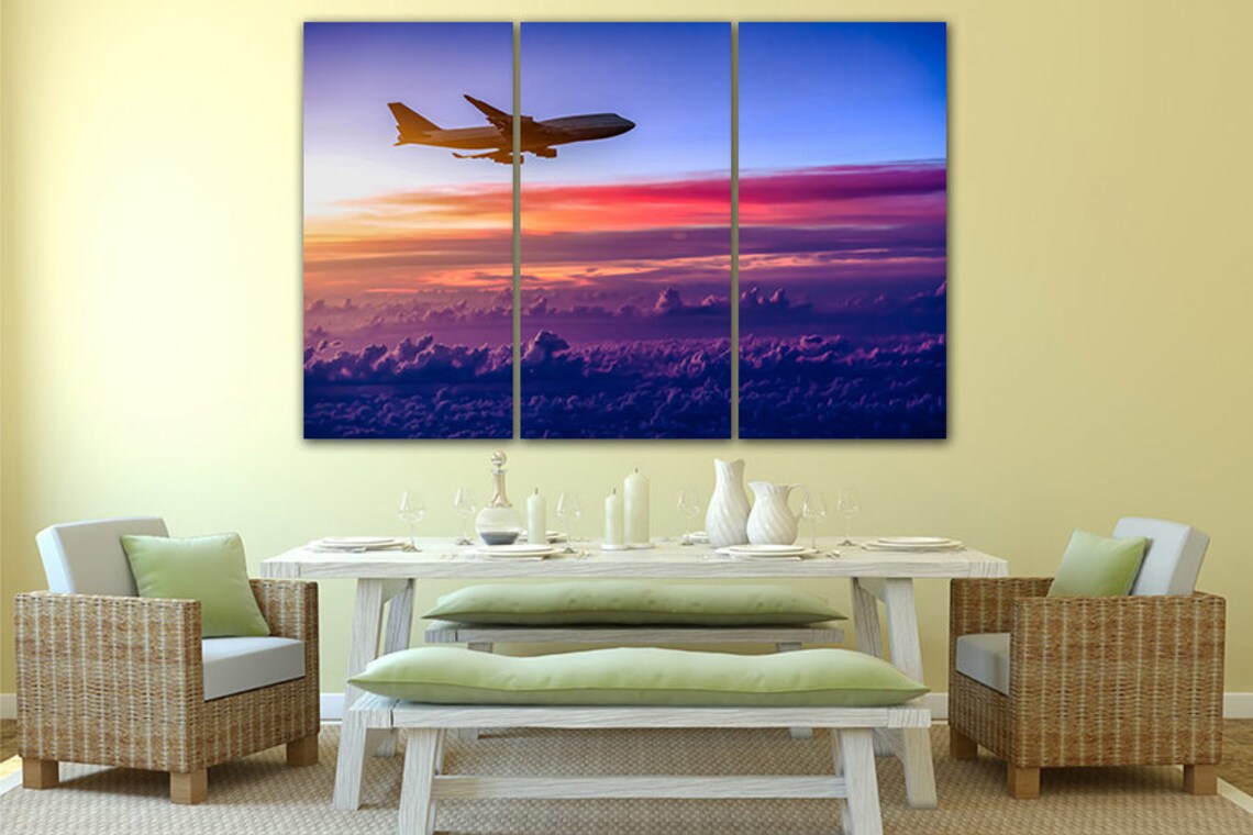Panel Canvas Airplane Canvas Plane Wall Décor Mechanism Decor | Etsy