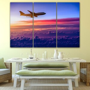 Panel Canvas Airplane Canvas Plane Wall Décor Mechanism Decor Plane ...