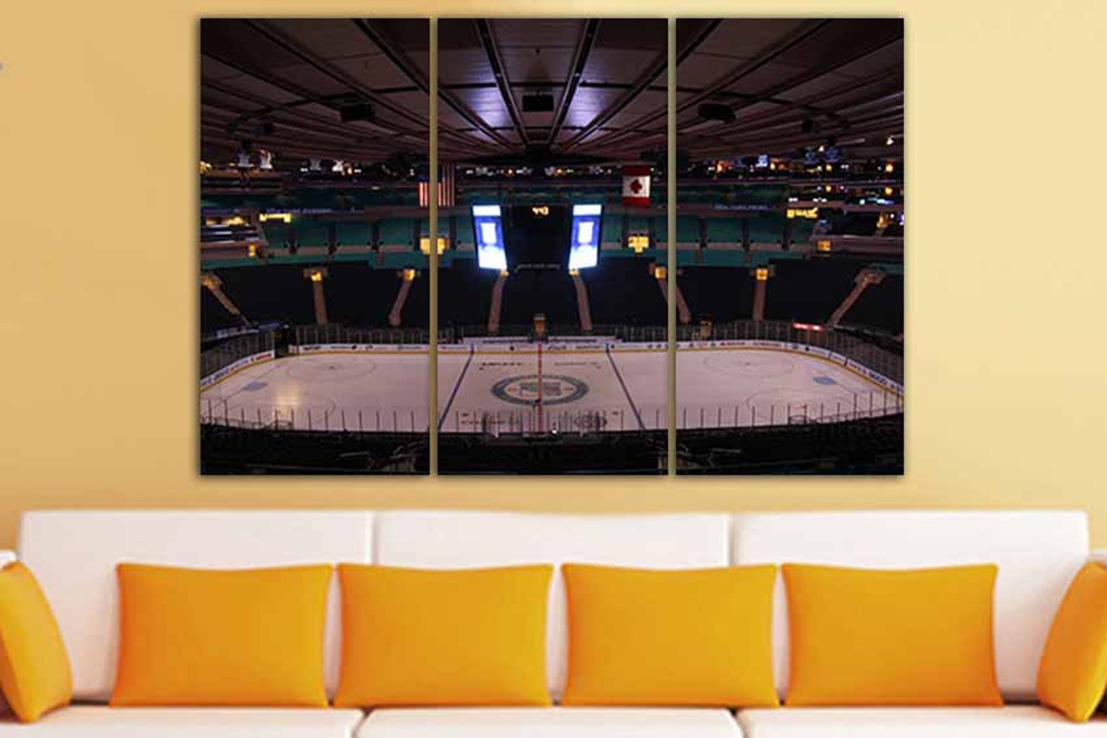 Ice Rink Panel Art Hockey Arena Hockey Canvas Rink Print Rink - Etsy