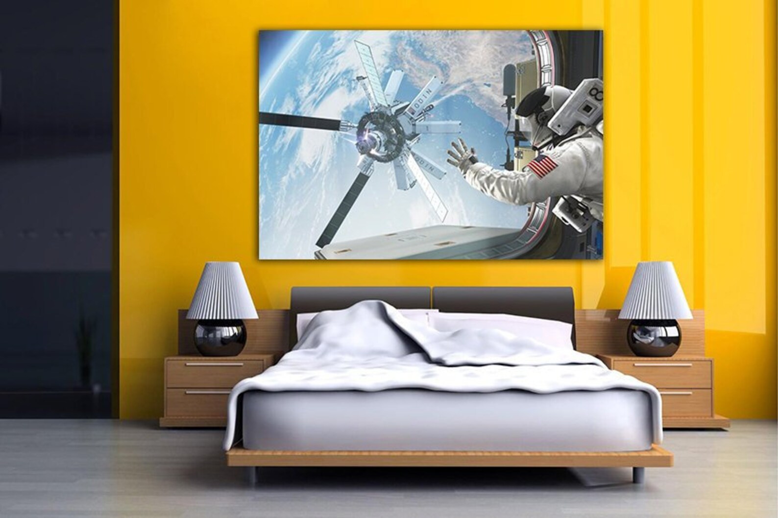 Spaceman Space Shuttle Canvas Space Print Shuttle Wall Art - Etsy